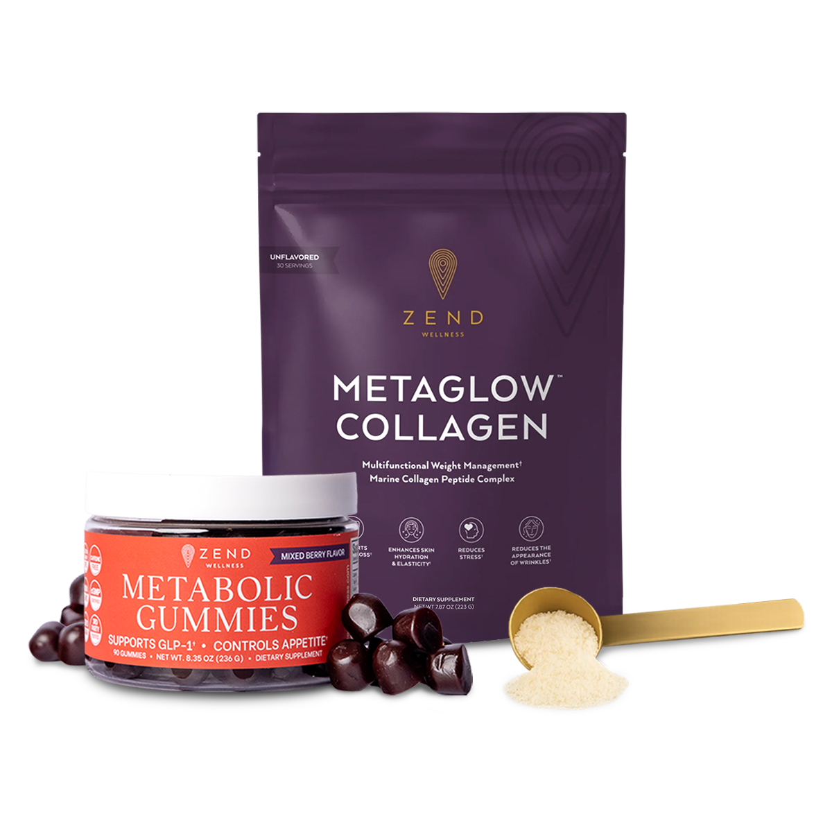 MetaGlow Collagen + Metabolic Gummies Bundle | Optimize Results – Zend ...